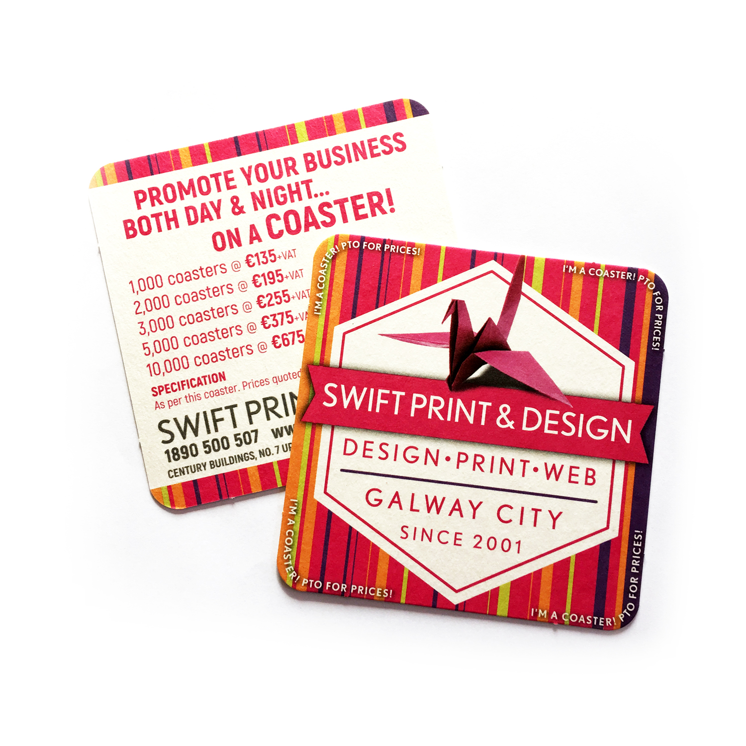Custom Printed Coasters – Swift Print & Design